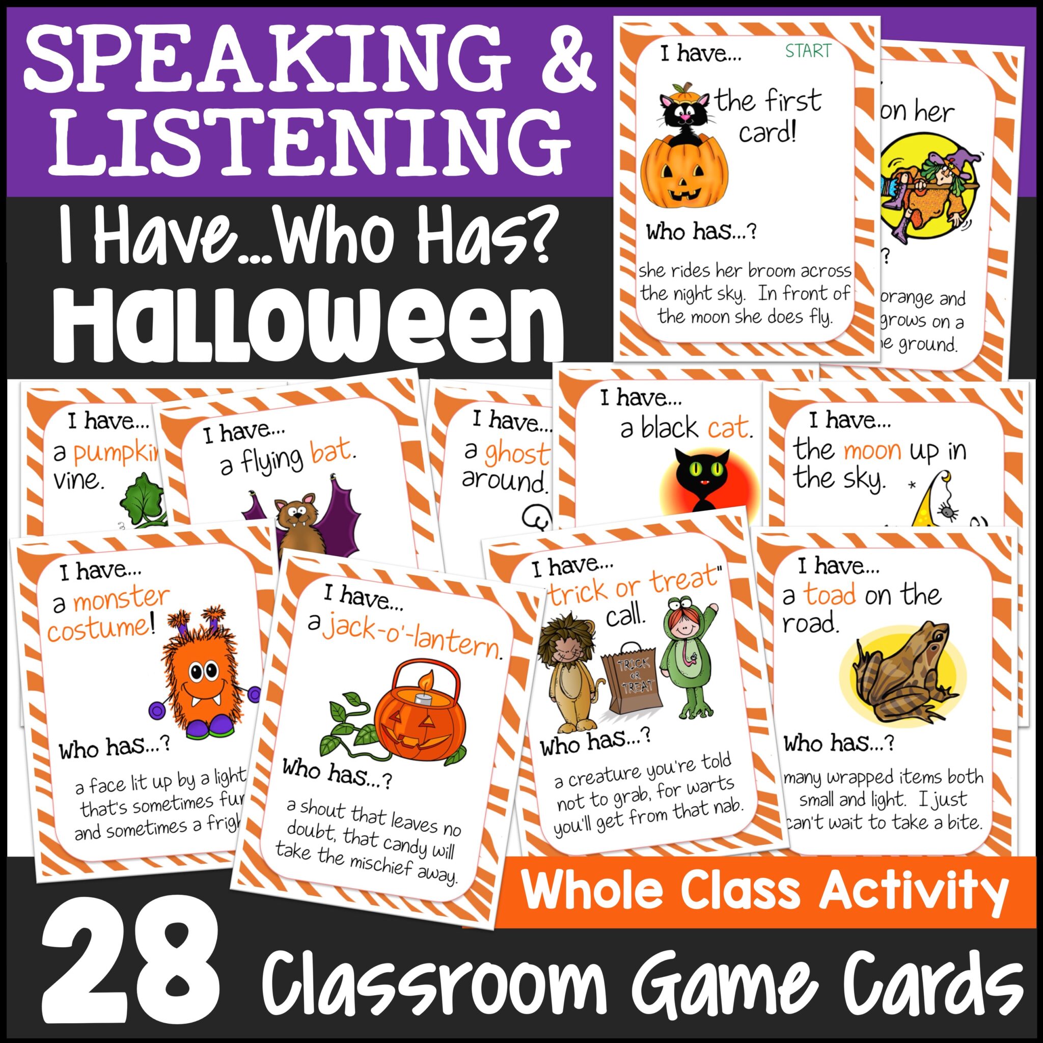 Halloween I Have Who Has Game - Made By Teachers