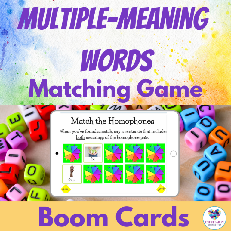 Multiple-Meaning Words-Homophone Matching Game-Boom Cards - Made By ...