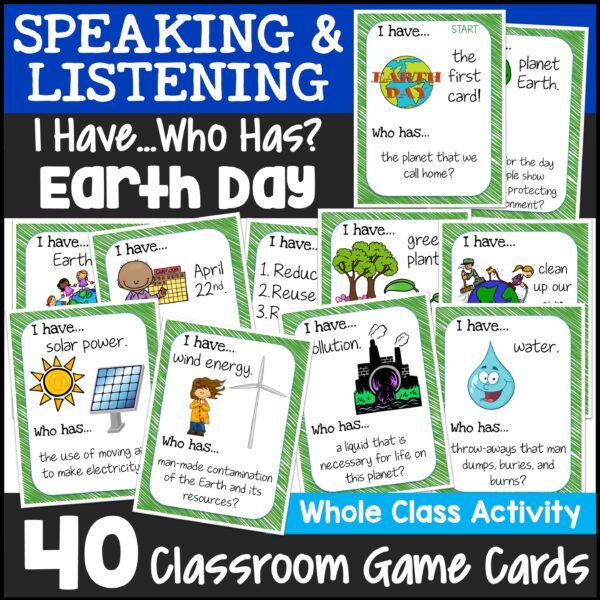 Earth Day I Have Who Has Game | Made By Teachers