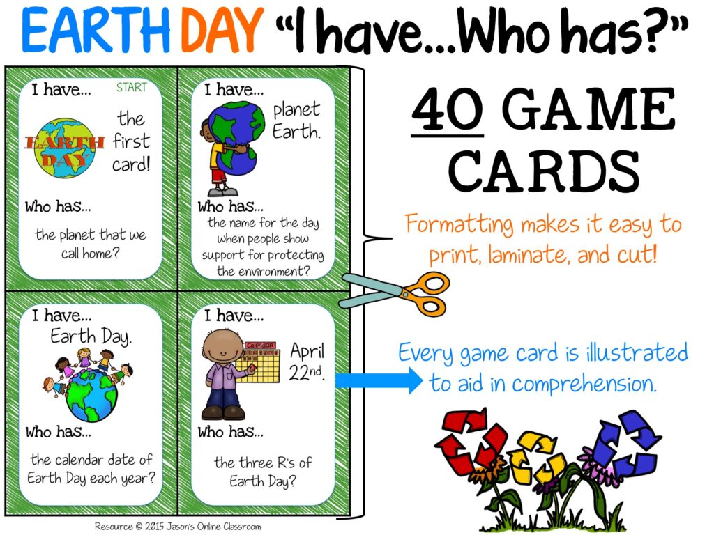 Earth Day I Have Who Has Game | Made By Teachers