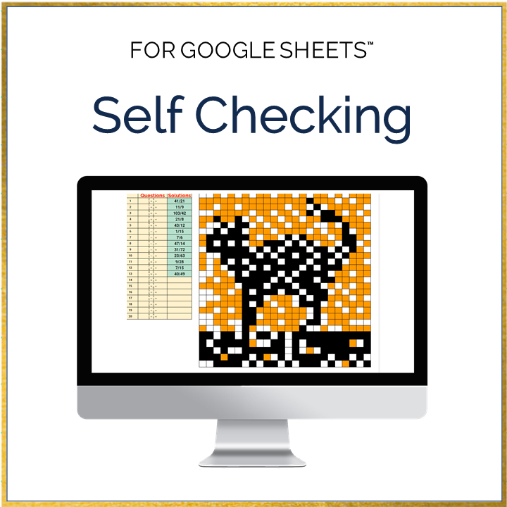 Halloween Operations with Fractions Pixel Art Activity - Made By Teachers