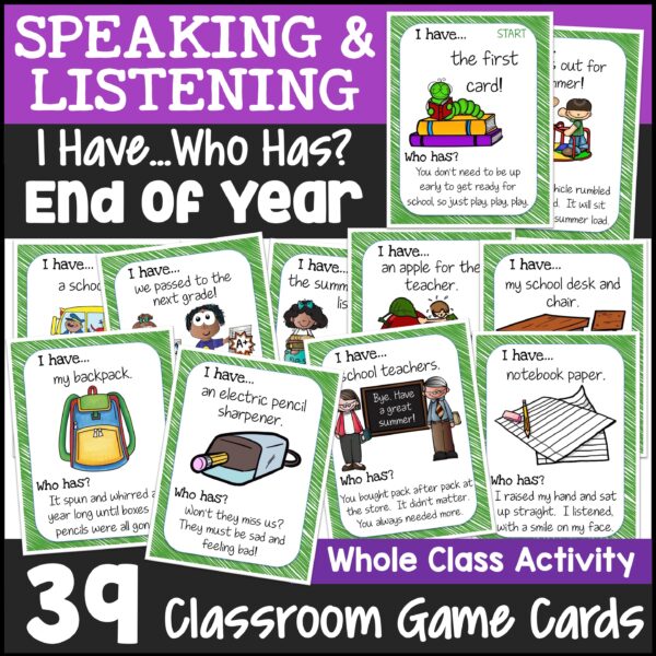 End of Year I Have Who Has Game | Made By Teachers