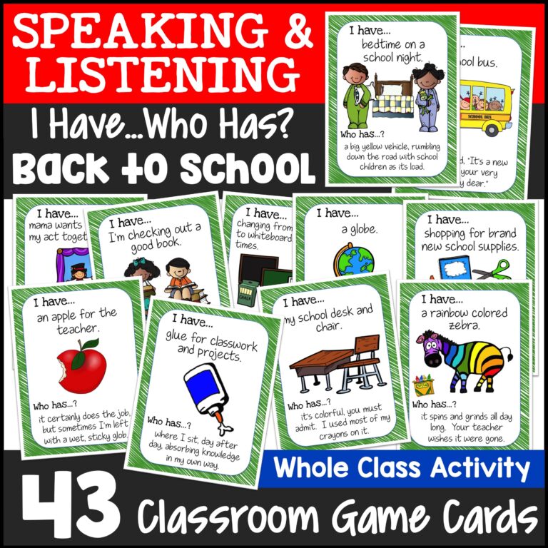 Antonyms I Have Who Has Game | Made By Teachers