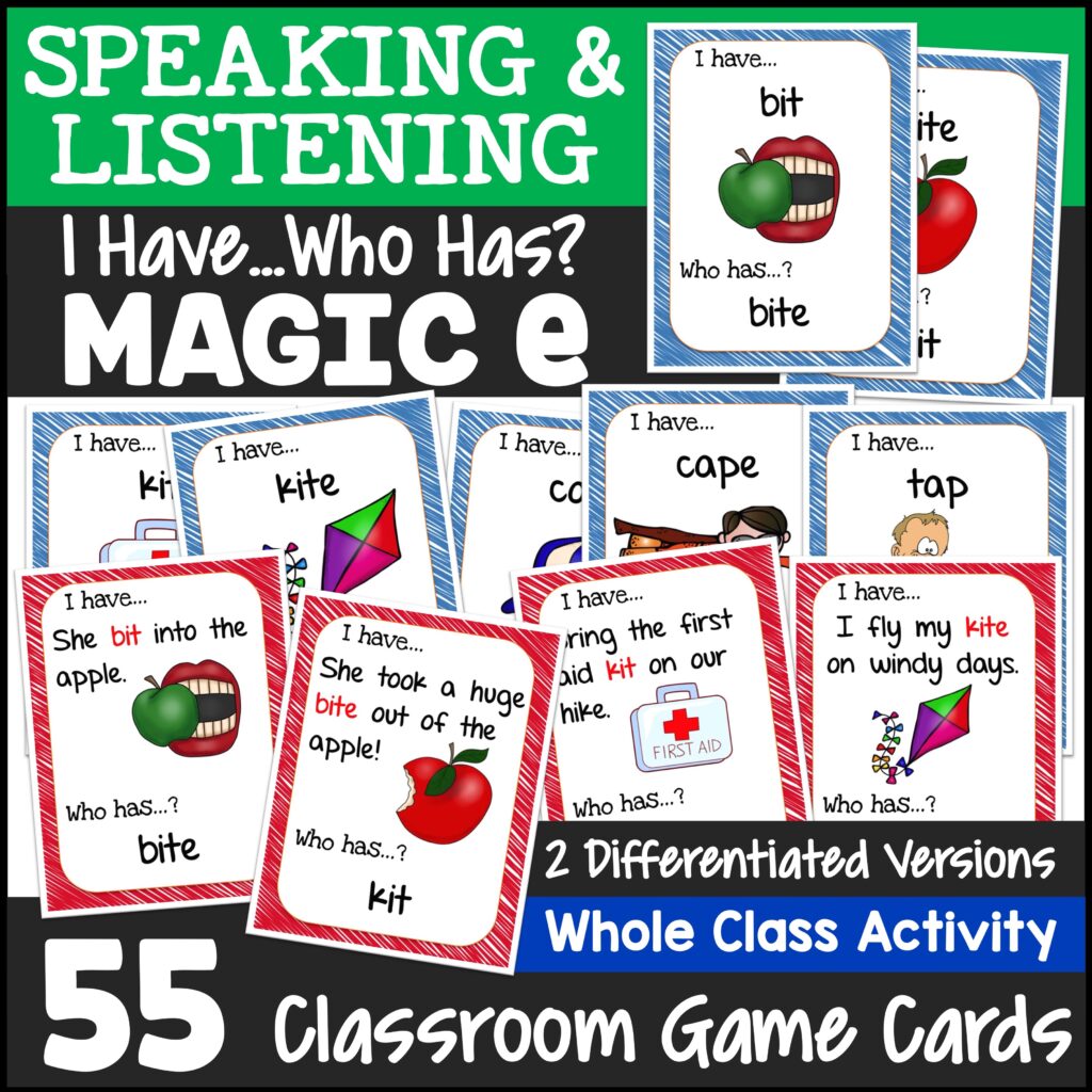 Magic e I Have Who Has Game - Made By Teachers