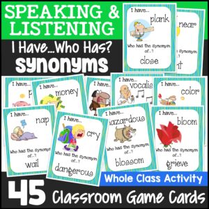 Synonyms I Have Who Has Game - Made By Teachers