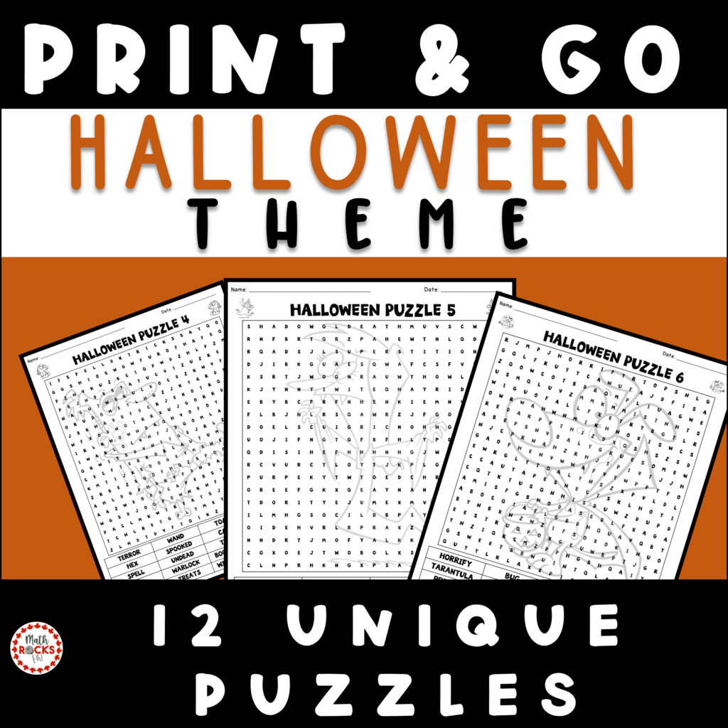 Halloween Word Search Activity Printable | Halloween Vocabulary Puzzle ...