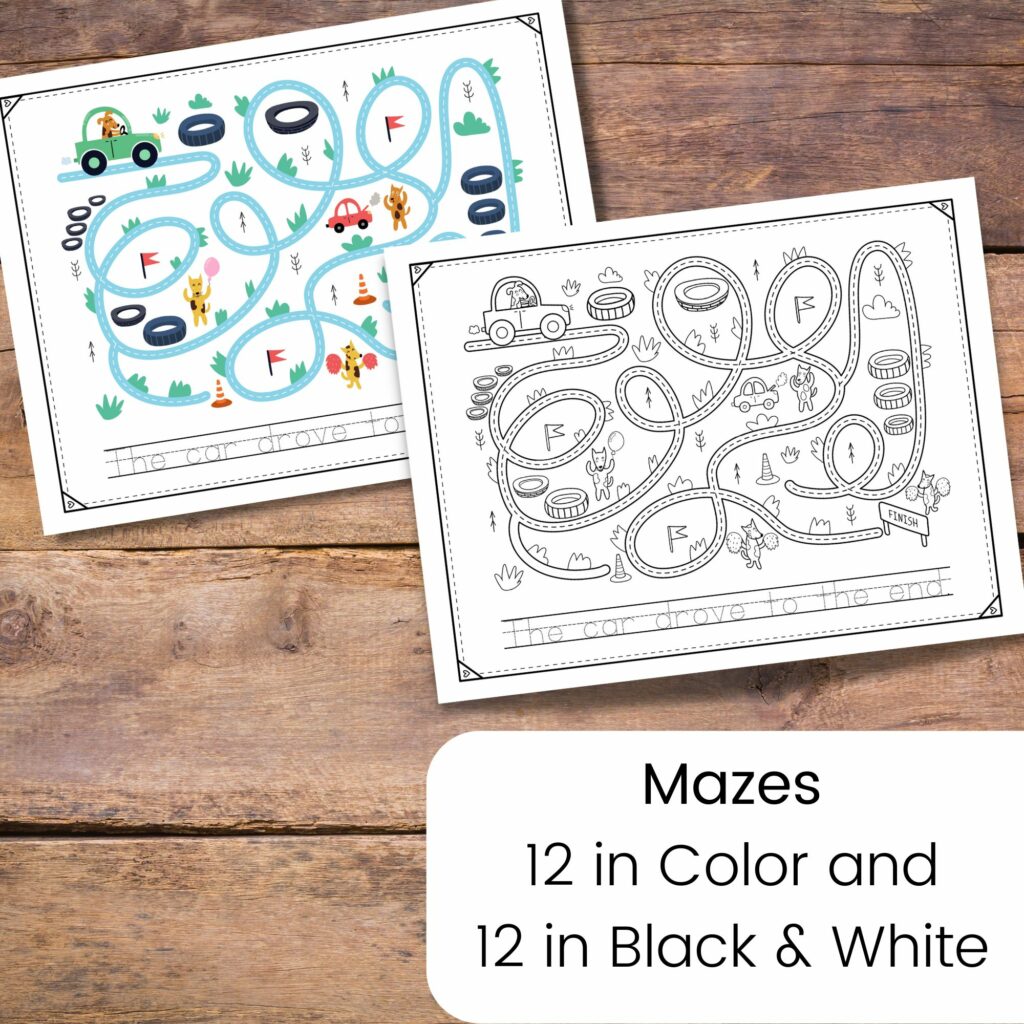 Preschool Activity Sheets - Mazes, Dot-to-Dot, Color By Number ...