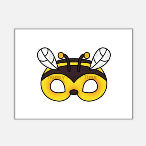 Bee Paper Mask Printable Insect Craft Activity Template - Made By Teachers