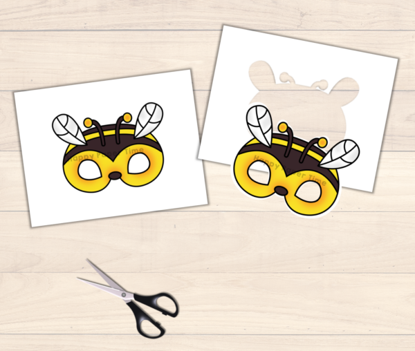 Bee Paper Mask Printable Insect Craft Activity Template | Made By Teachers