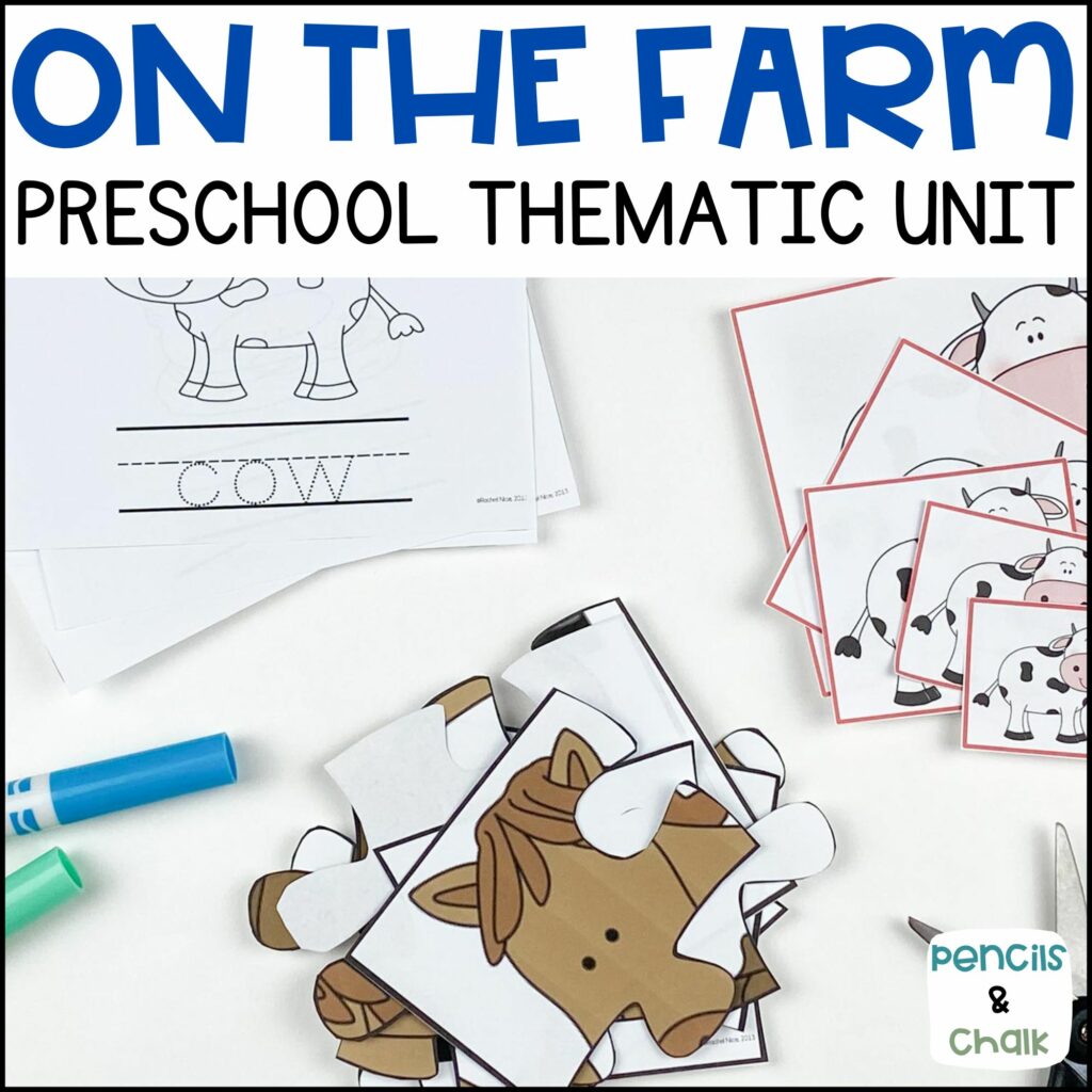 Preschool Farm Activities - Counting, Coloring, Reading, Art, and ...