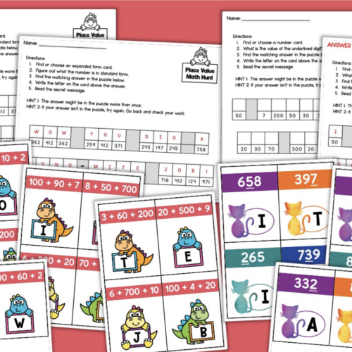 Place Value of a Digit Expanded Form Math Scavenger Hunt Activity ...