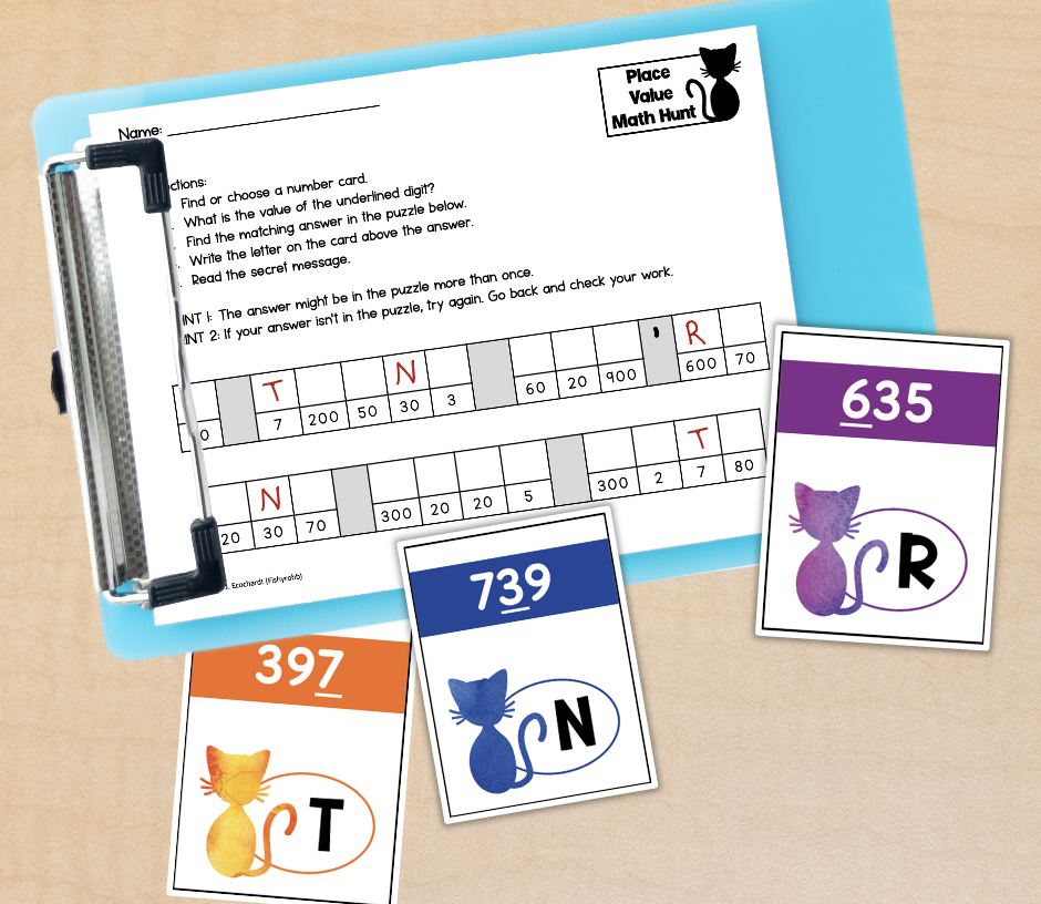 Place Value of a Digit Expanded Form Math Scavenger Hunt Activity ...