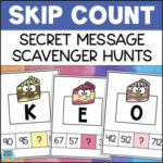 Skip Counting by 5s 10s 100s Math Scavenger Hunt Secret Message ...