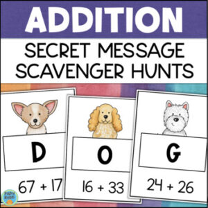 2 Digit Addition with Regrouping Math Scavenger Hunt Activity - Made By ...