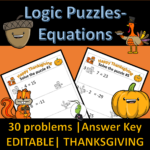 Thanksgiving Solving Logic Puzzle | Made By Teachers