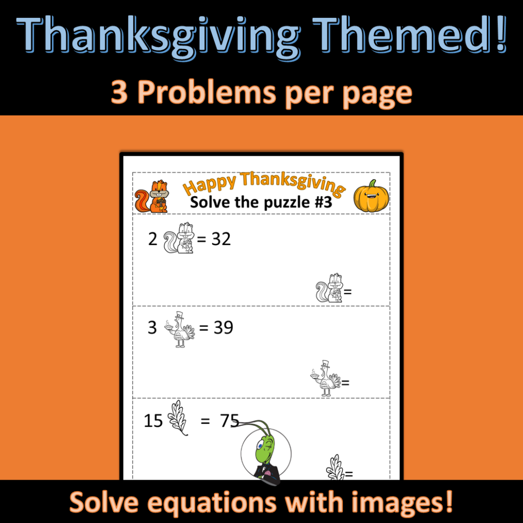 Thanksgiving Solving Logic Puzzle | Made By Teachers