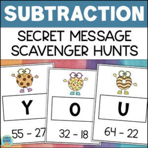 2 Digit Subtraction with Regrouping Math Scavenger Hunt Activity - Made ...