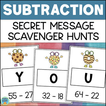 2 Digit Subtraction with Regrouping Math Scavenger Hunt Activity | Made ...