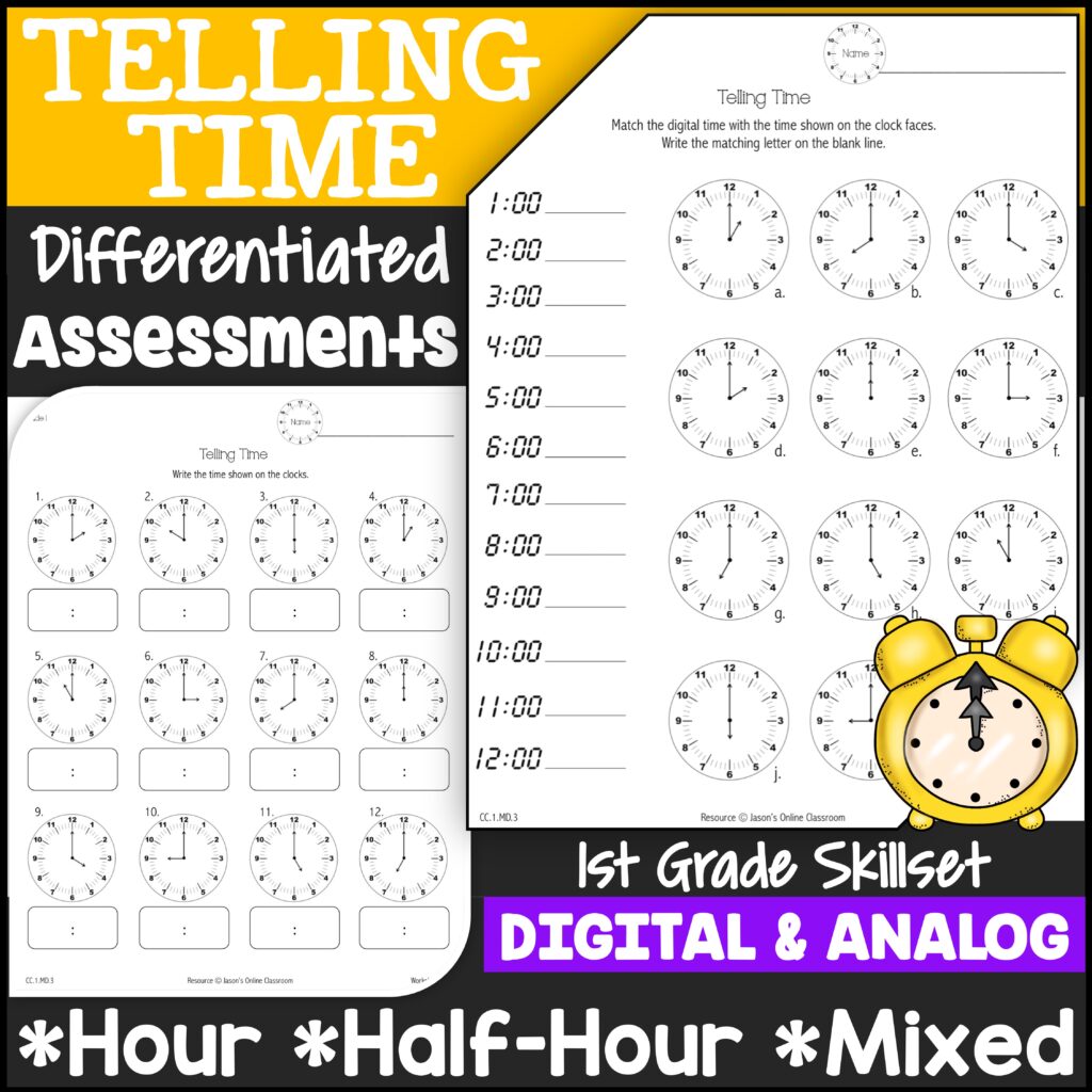 Telling Time Tests & Assessments | Made By Teachers