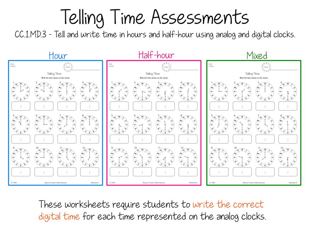 Telling Time Tests & Assessments | Made By Teachers