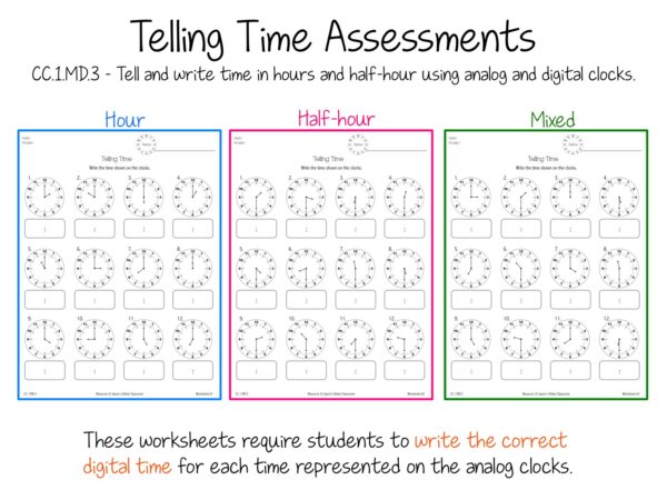 Telling Time Tests & Assessments | Made By Teachers
