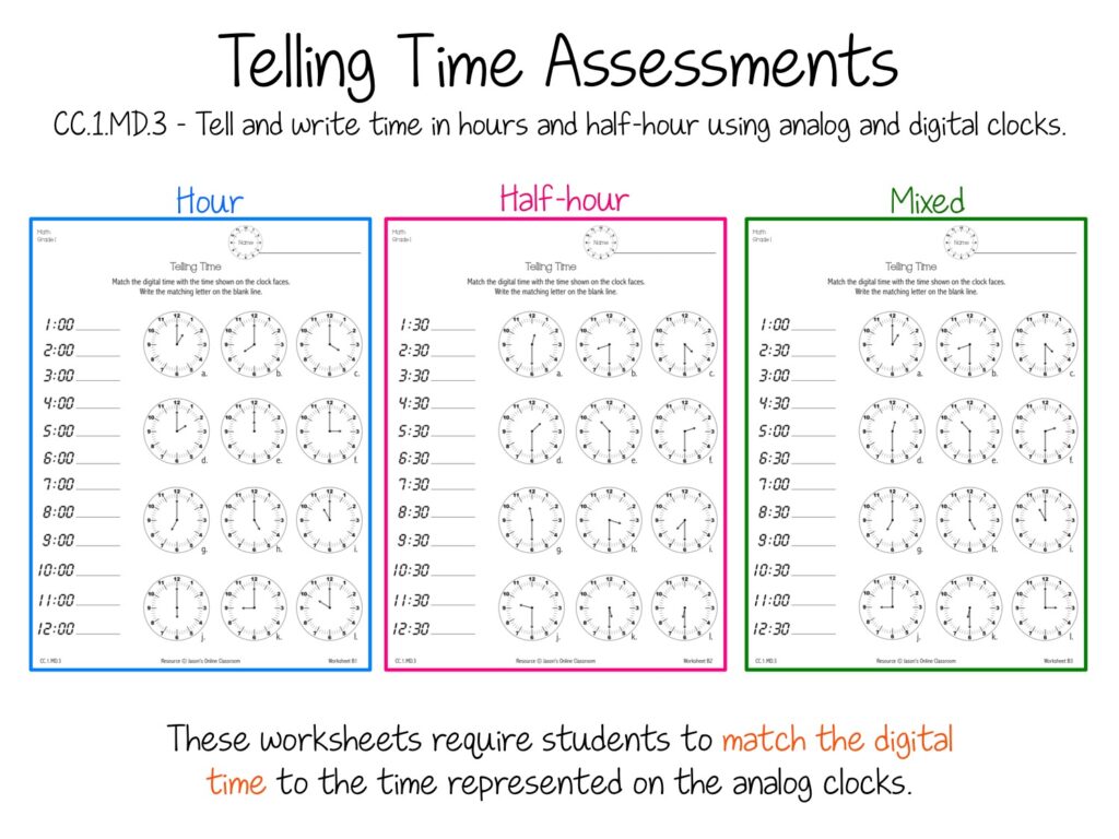 Telling Time Tests & Assessments | Made By Teachers