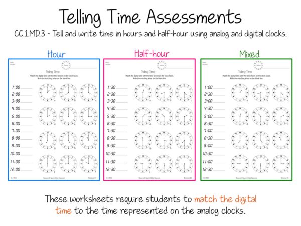 Telling Time Tests & Assessments - Made By Teachers
