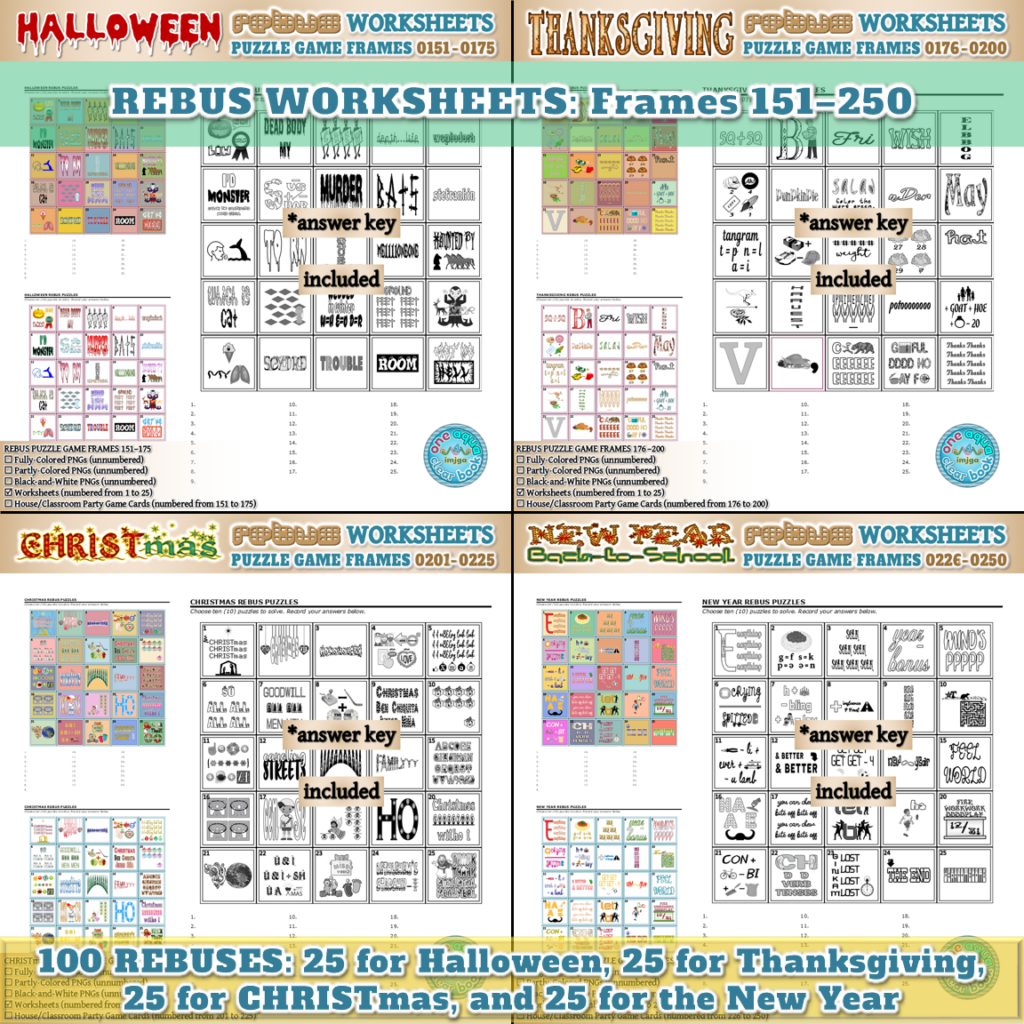 Partly Colored Rebus Worksheets - Made By Teachers