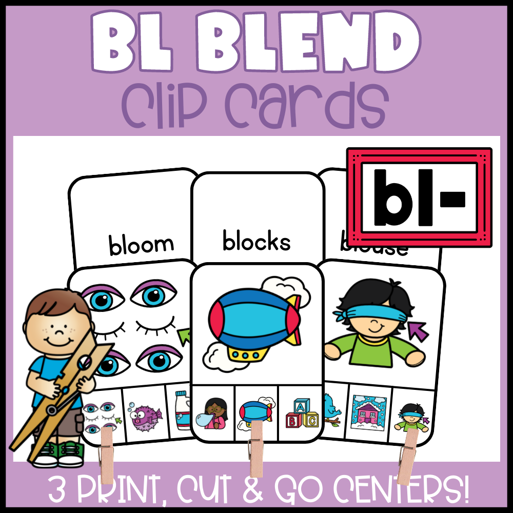 BL Consonant Blends Games, Worksheets, Centers & Homework - Mini Bundle ...