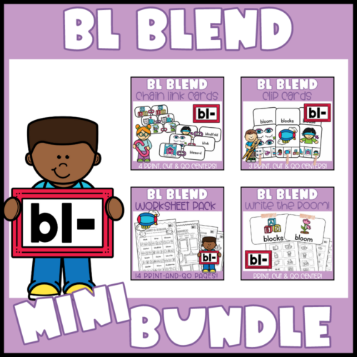 BL Consonant Blends Games, Worksheets, Centers & Homework - Mini Bundle ...