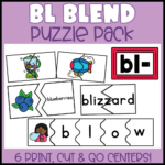 BL Consonant Blend Puzzles - Word Work Activities for First Grade ...