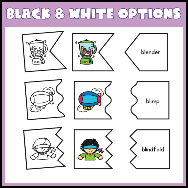 BL Consonant Blend Puzzles - Word Work Activities for First Grade ...