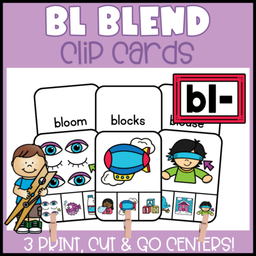 BL Consonant Blends Games, Worksheets, Centers & Homework - Word Work ...