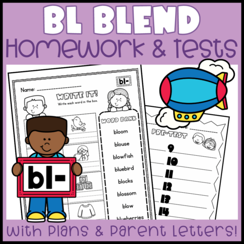 BL Consonant Blends Games, Worksheets, Centers & Homework - Word Work ...