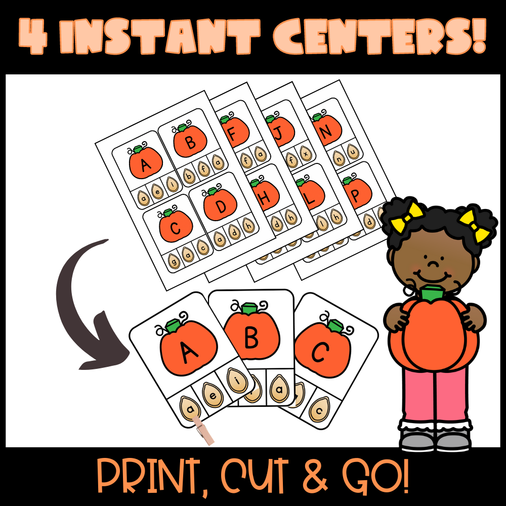 Pumpkin Clip Cards - Fall Fine Motor Skills Using Clothespins | Made By ...
