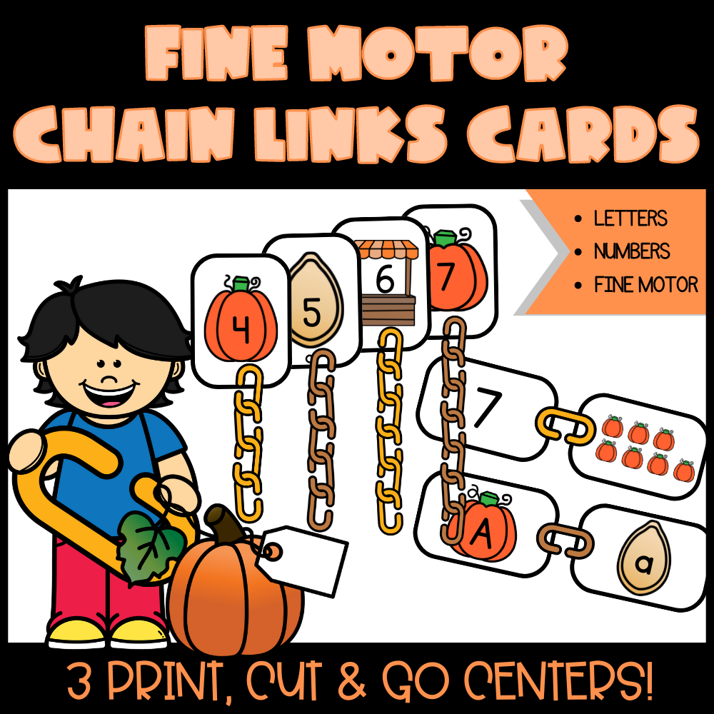 Fall Fine Motor Skills Centers Bundle for Pumpkin Theme | Made By Teachers