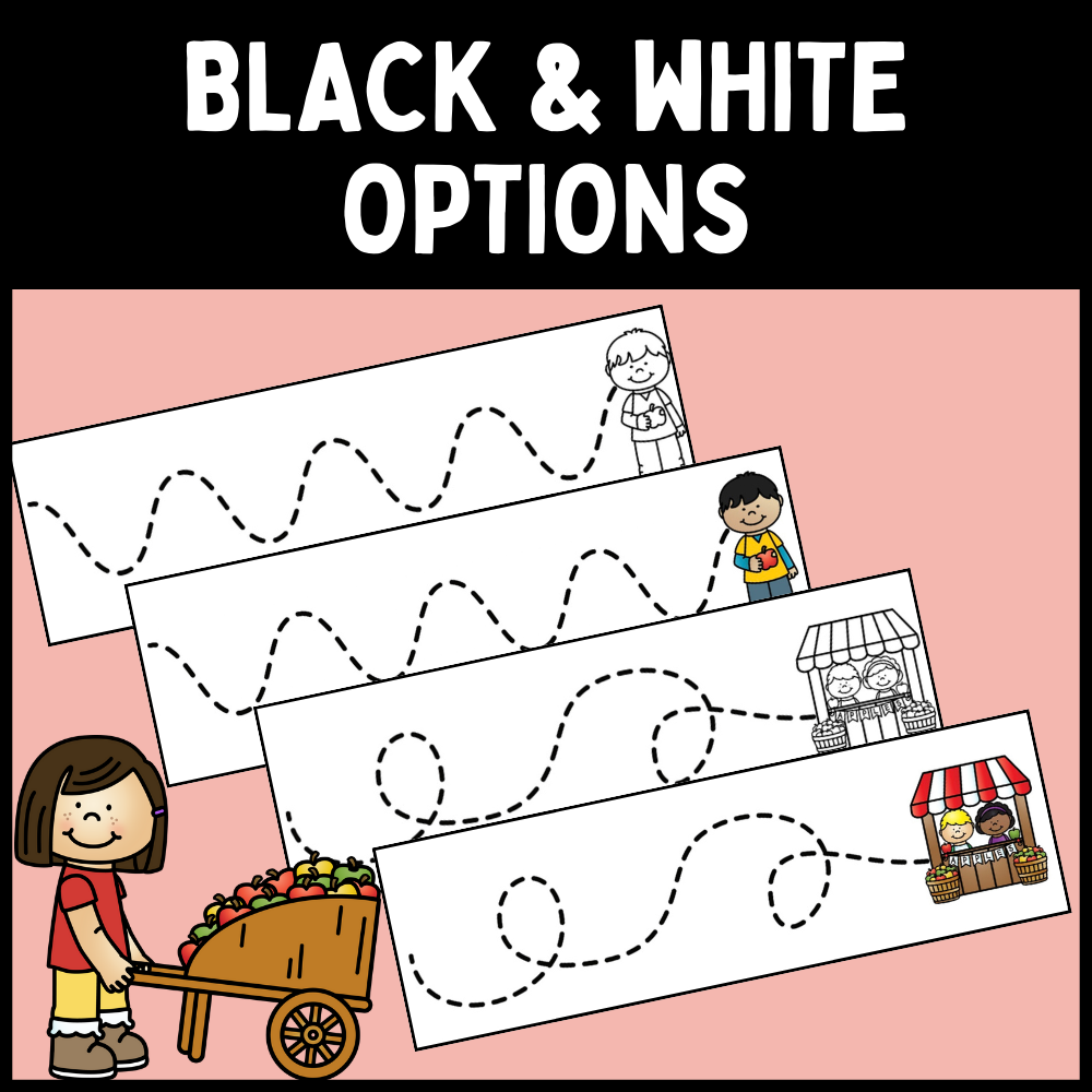 Apple Tracing Practice Cards for Fine Motor Skills | Made By Teachers