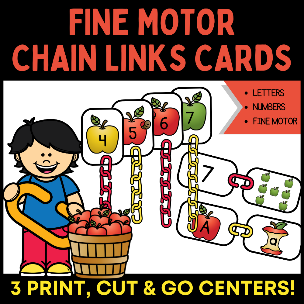 Fine Motor Skills Centers Bundle for Fall Apple Theme - Made By Teachers