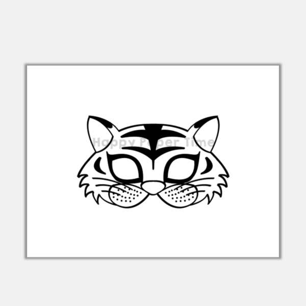 Tiger Paper Masks Printable Jungle Animal Coloring Craft Activity ...