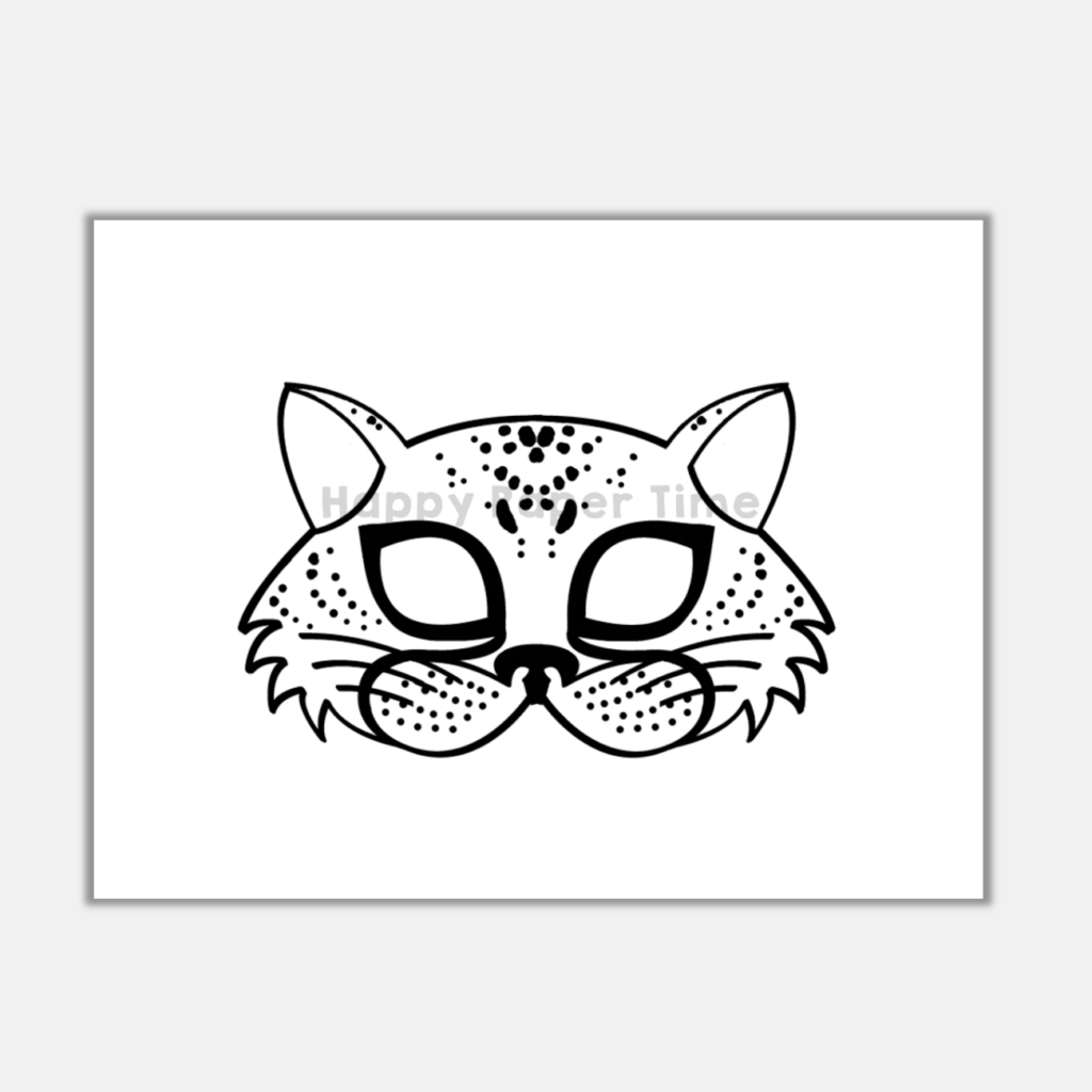Cheetah Paper Mask Printable Africa Animal Coloring Craft Activity ...