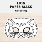 African Animal Paper Masks Printable Safari Coloring Craft Activity ...