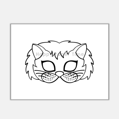 Lion Paper Mask Printable Africa Animal Coloring Craft Activity ...