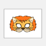Lion Paper Mask Printable Africa Animal Craft Activity Template | Made ...