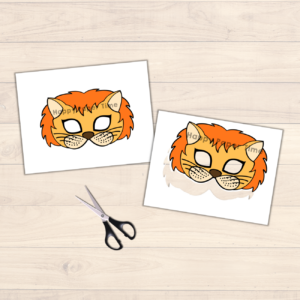 Lion Paper Mask Printable Africa Animal Craft Activity Template | Made ...