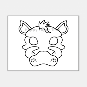 Warthog Paper Mask Printable Africa Animal Coloring Craft Activity ...