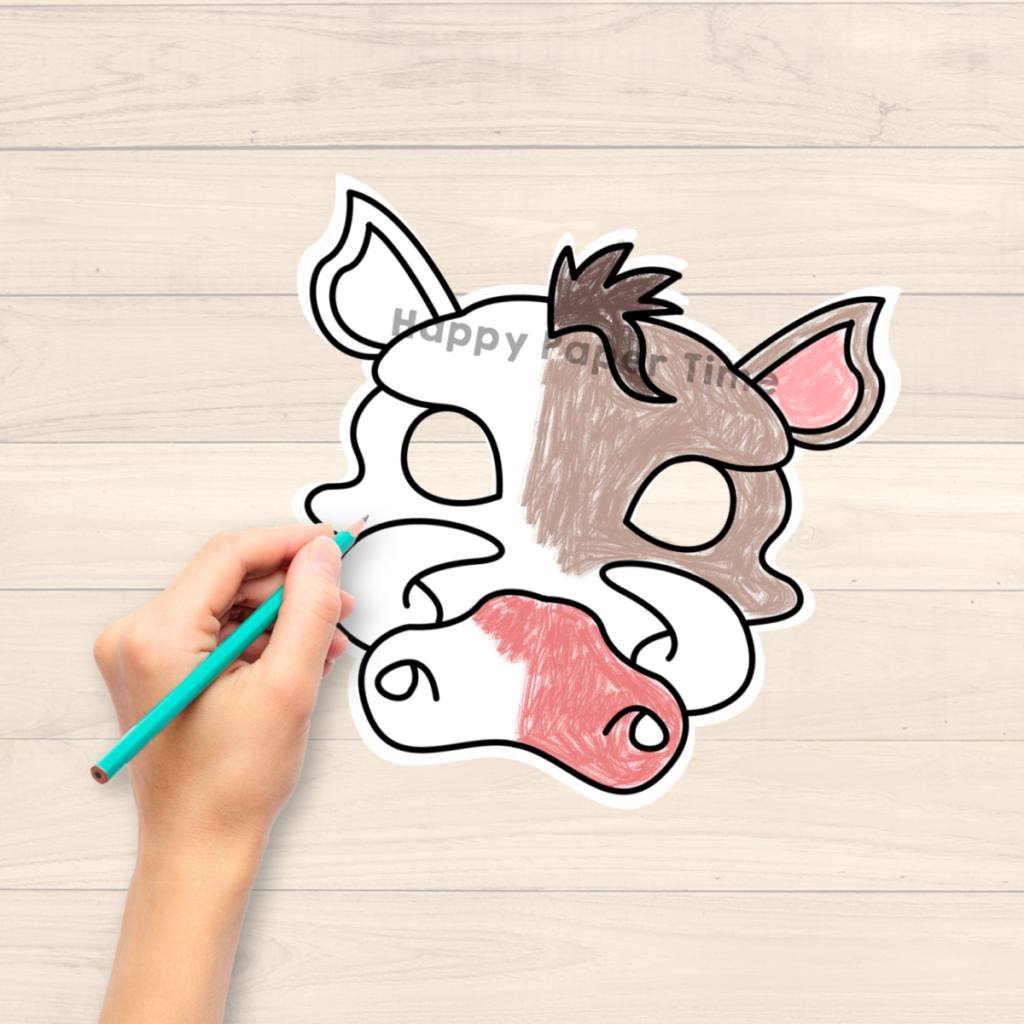 Warthog Paper Mask Printable Africa Animal Coloring Craft Activity ...