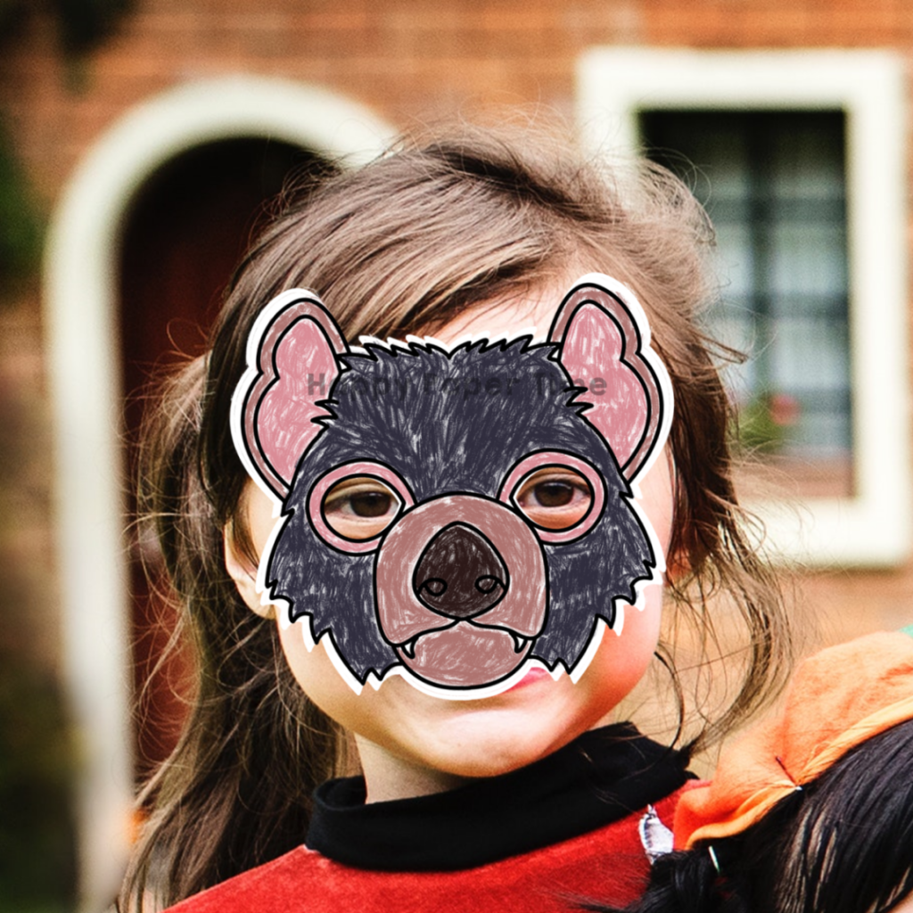 Tasmanian Devil Paper Mask Printable Coloring Craft Activity Template ...