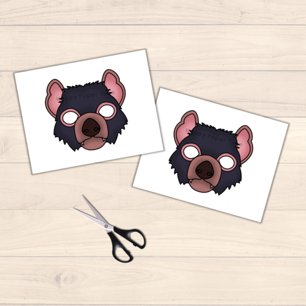 Tasmanian Devil Paper Mask Printable Craft Australia Activity Template ...