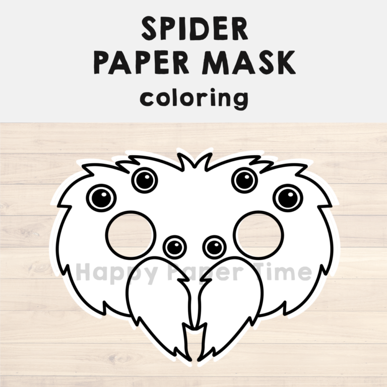 Bugs and Insects Paper Masks Printable Coloring Craft Activity Costume ...