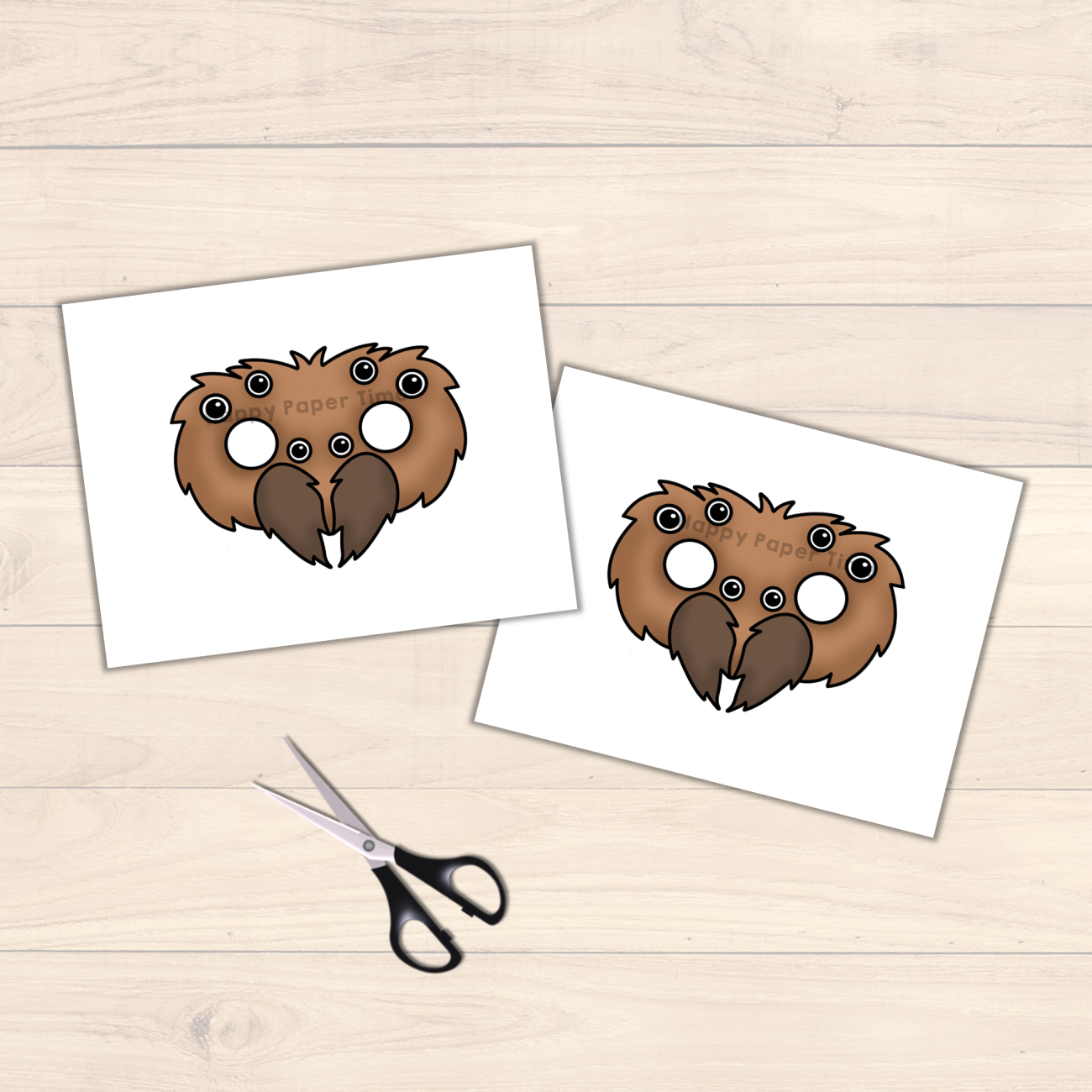 Spider Paper Mask Printable Insect Halloween Craft Activity Template ...